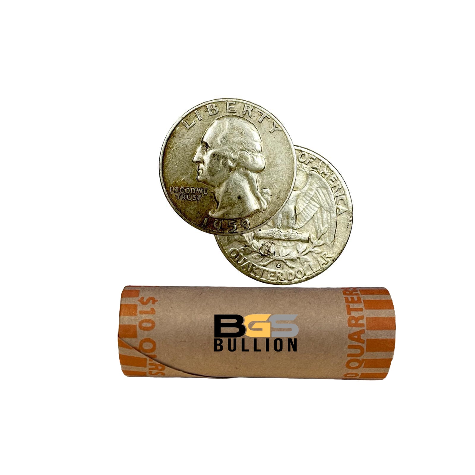 Washington Silver Quarter - $10 Face Value Roll Pre-1965 40% – BGS